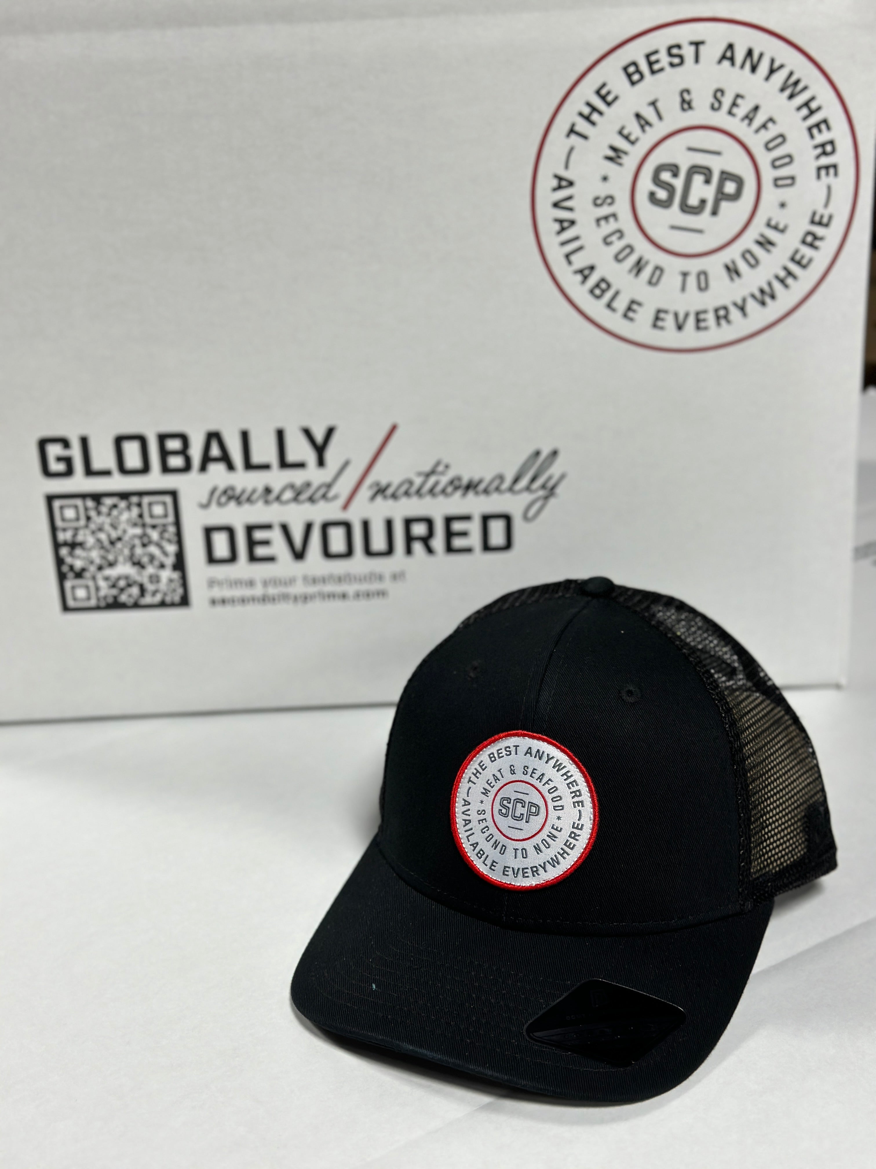Black SCP Logo Trucker Hat - Stylish & Comfortable – Second City Prime ...